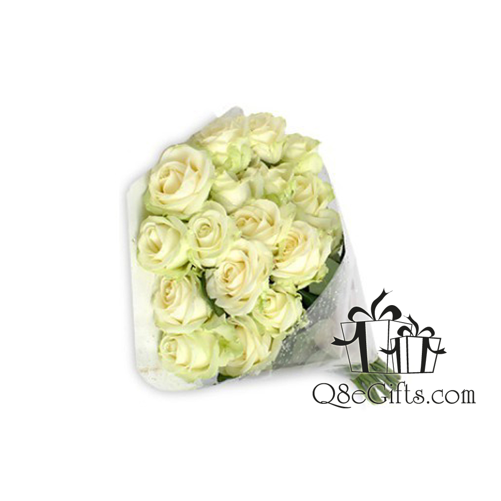 12 White Roses – Q8eGifts.com